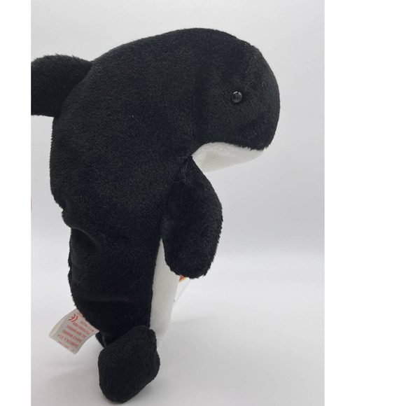 Ty | Toys | Ty Beanie Baby Waves Black White Orca Whale 7 Inches New ...